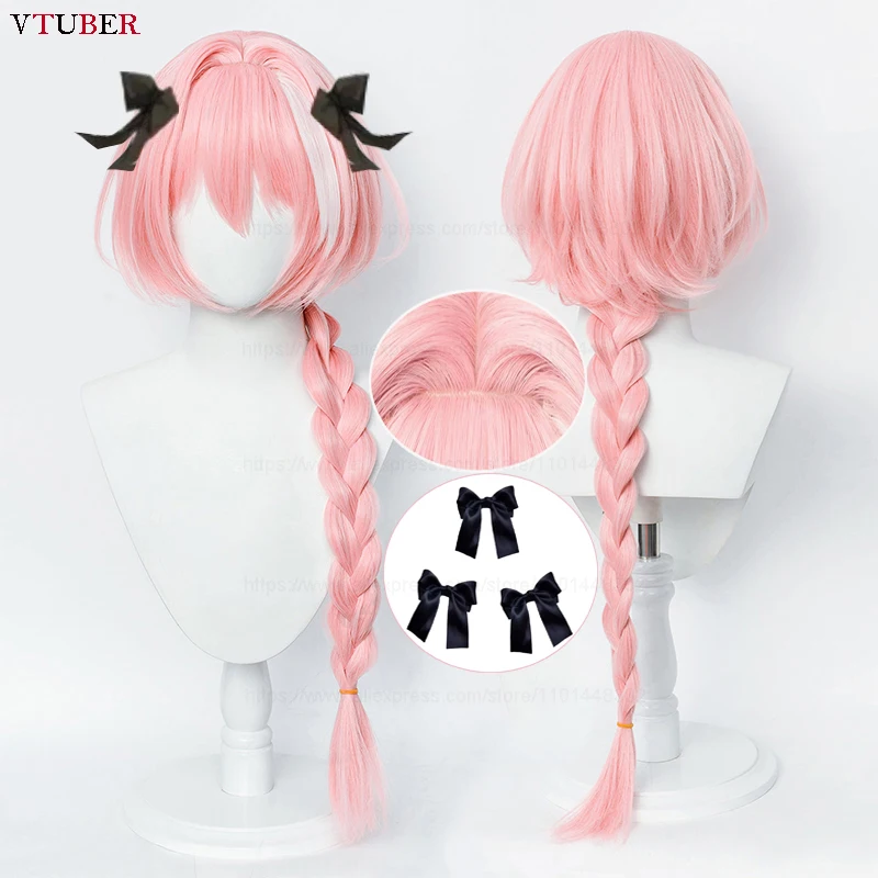 Astolfo-Cosplay-Wig-High-Quality-Anime-Pink-Highlights-Long-Braid-Heat ...