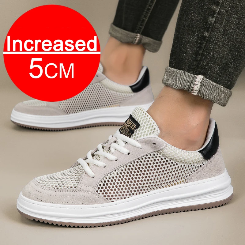 New-Men-Sneakers-Elevator-Shoes-Hidden-Heels-Breathable-Heightening ...