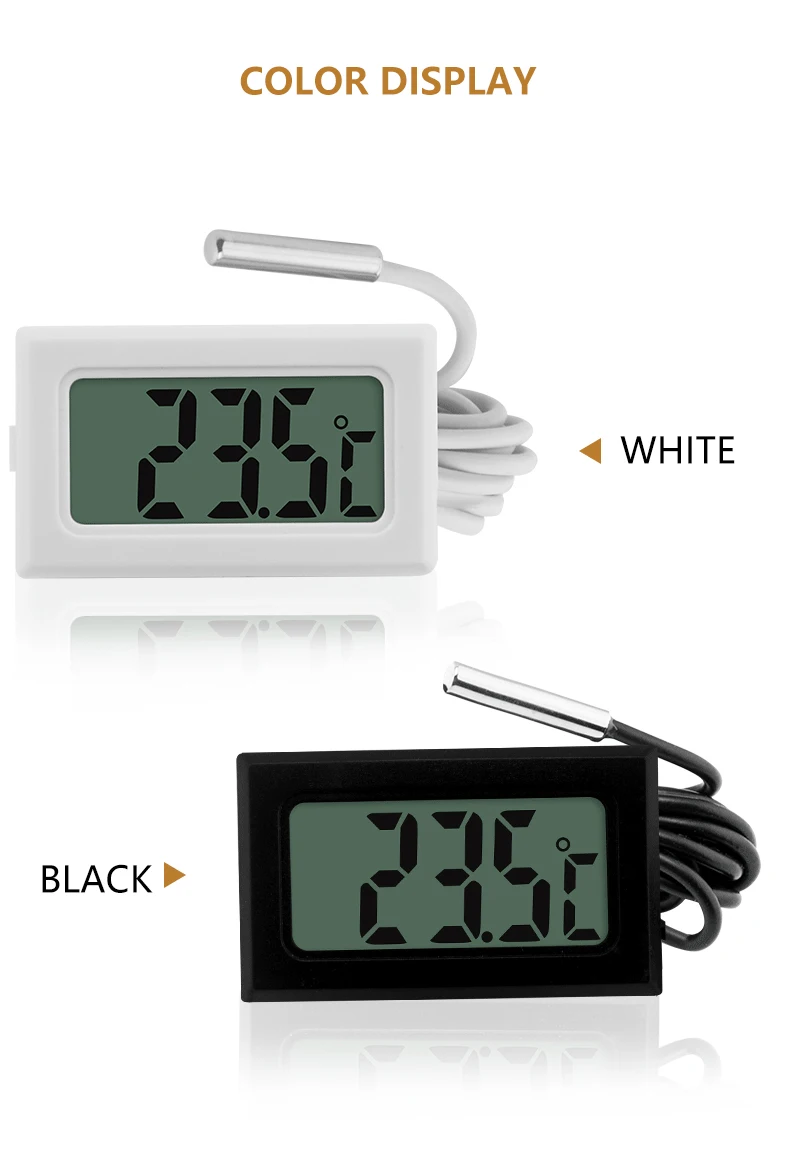 Digital Thermometer Sensor LCD Display-Waterproof Probe FY-10 (Not ...