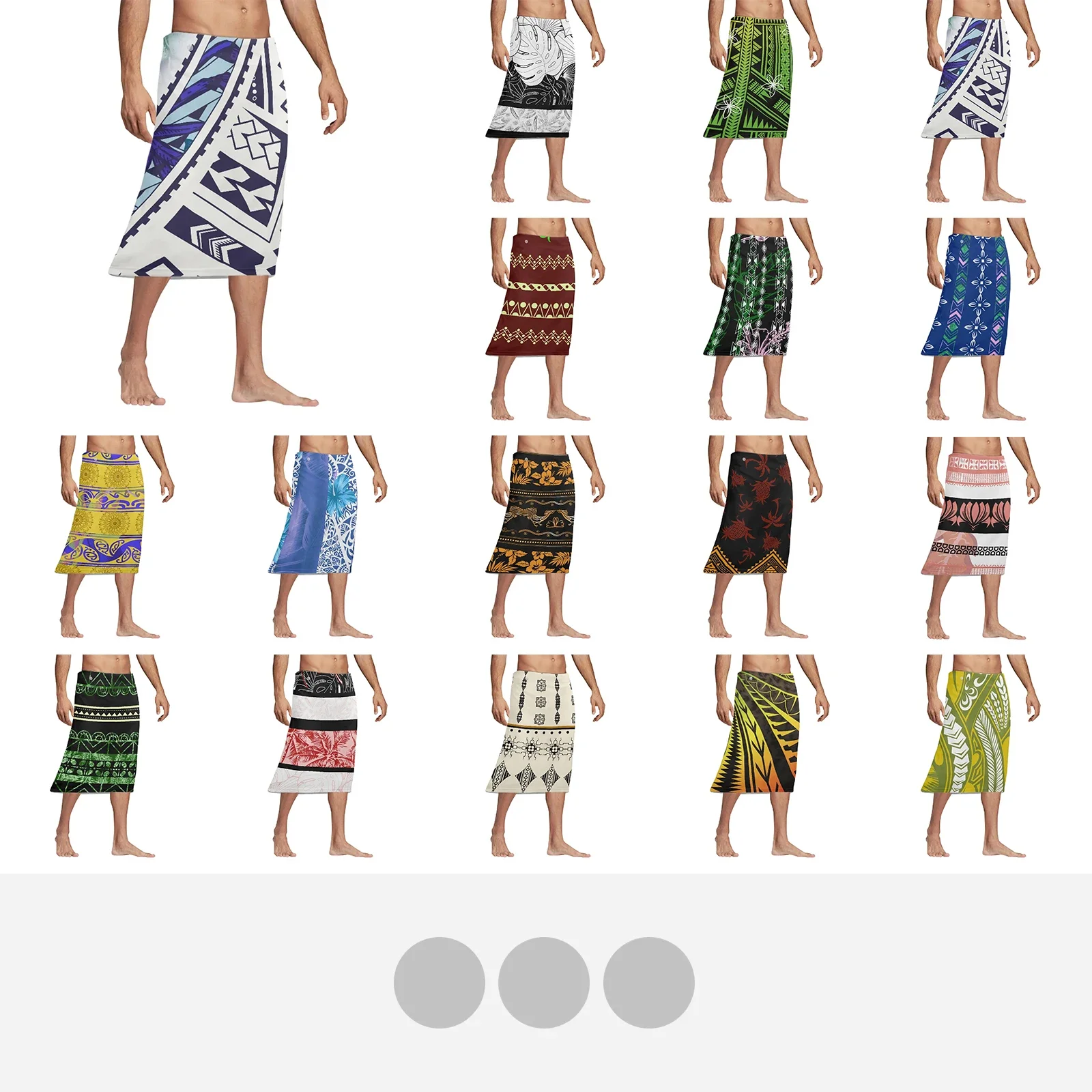 Polynesian-Tribal-Samoan-Totem-Tattoo-Samoa-Prints-Men-Knee-Length ...