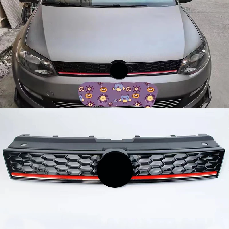 ABS Front Bumper Grille For Volkswagen VW Polo 2014 2015 2016 2017 2018 ...