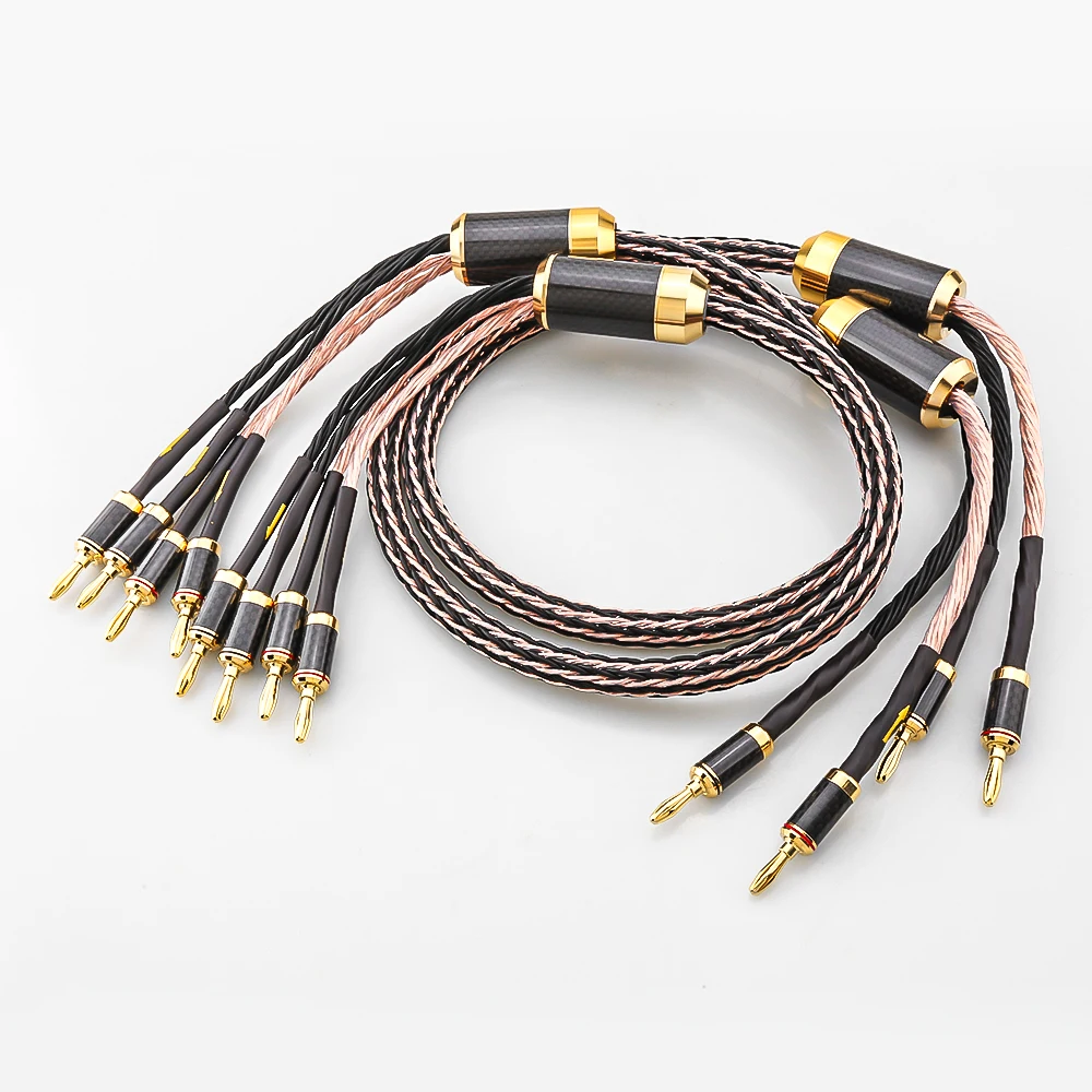 2-to-4-Hifi-Bi-Wiring-Speaker-Cable-Hi-end-24-strand-7N-OCC-Speaker ...