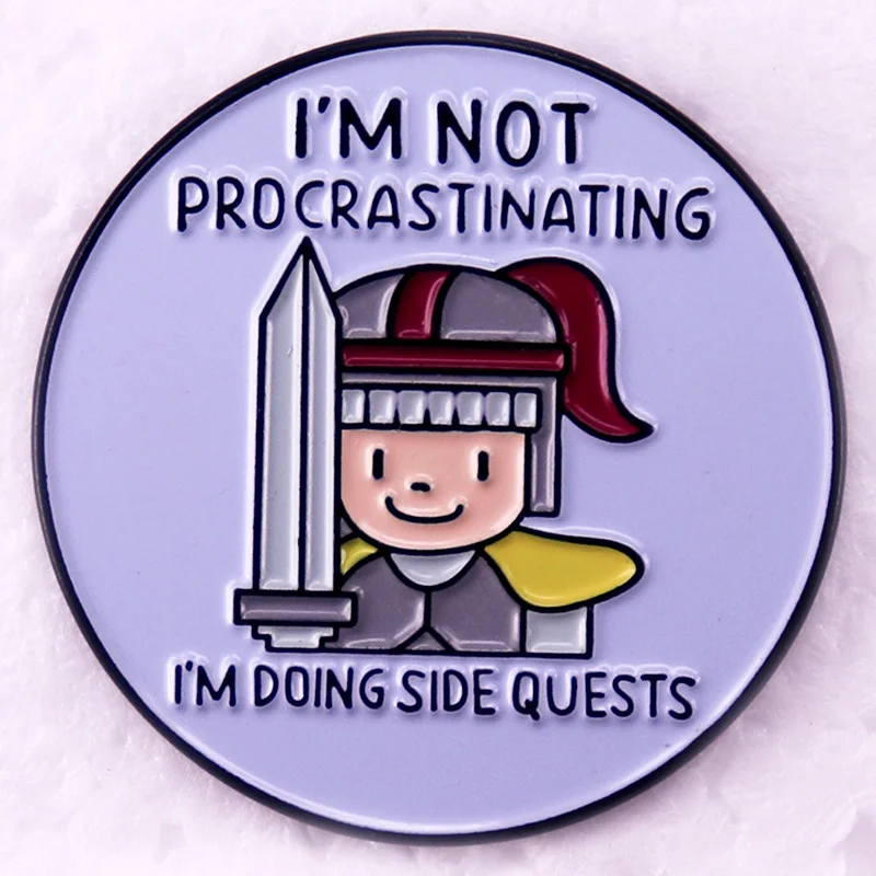 I-m-Not-Procrastinating-I-m-Doing-Side-Quests-Badge-Funny-Game-Gamer ...