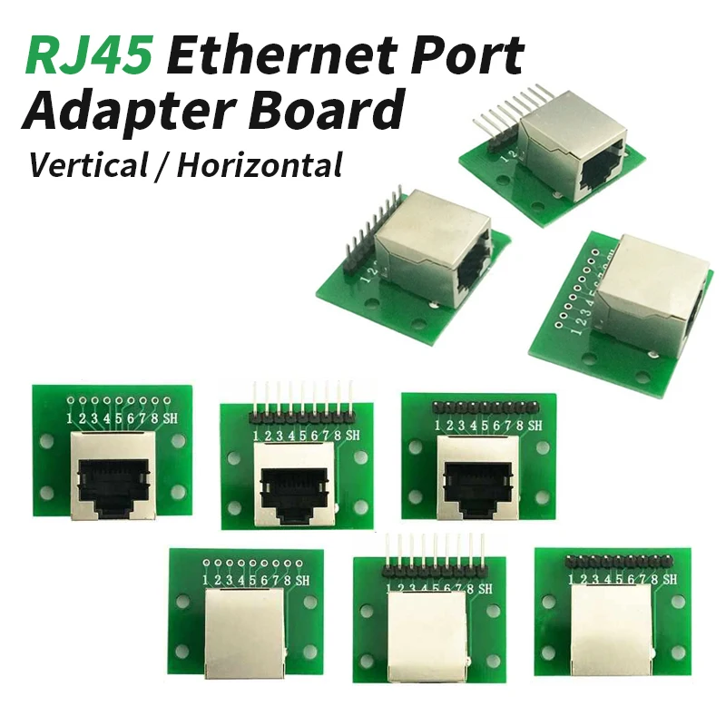 RJ45 Ethernet Port Adapter Board 8P Vertical/Horizontal Connector Test ...