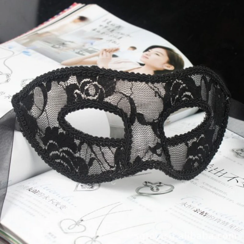 Black And Red Lace Masquerade Masks