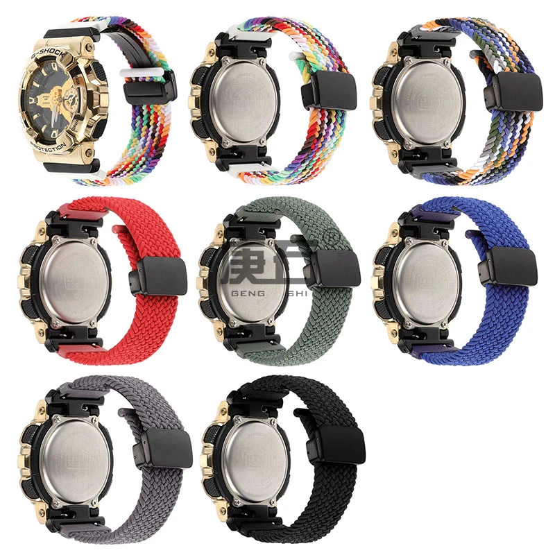 Braided-Solo-Nylon-Magnetic-Strap-watch-band-For-Casio-G-SHOCK-GA-100 ...