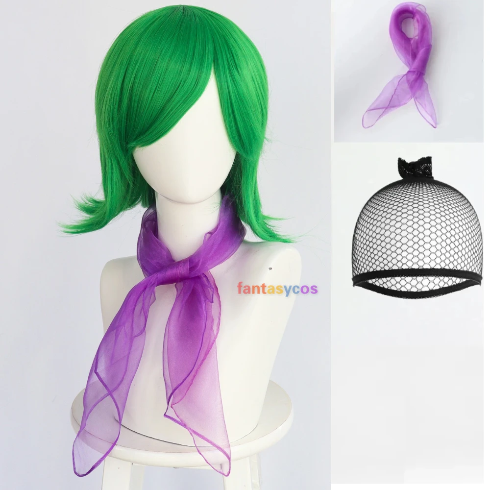 Disgust-Wig-Inside-Out-Green-Short-Curly-Heat-Resistant-Synthetic-Hair ...