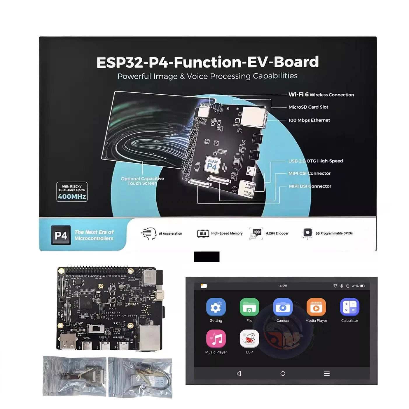 Esp32 P4 Function Ev Board Development Board Kit Esp32 P4 Soc Chip Aiot
