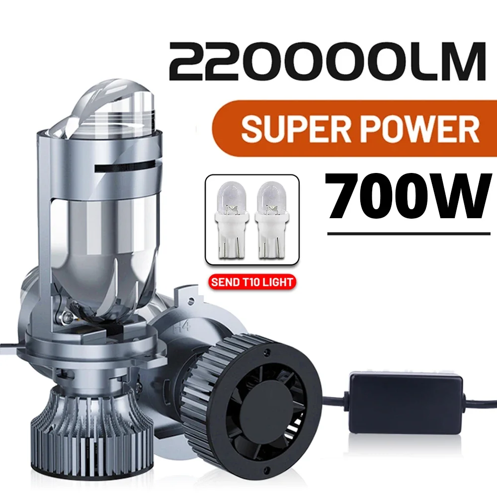 700W-200000LM-H4-Bi-LED-Mini-Projector-Lens-Car-Headlight-Bulb ...