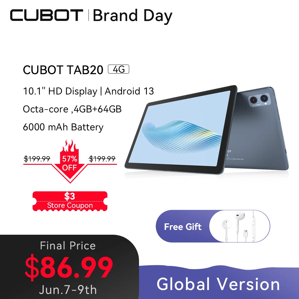 [world Premiere] Cubot Tab 20, Tablet Android 13, 10.1" Screen, Octa ...