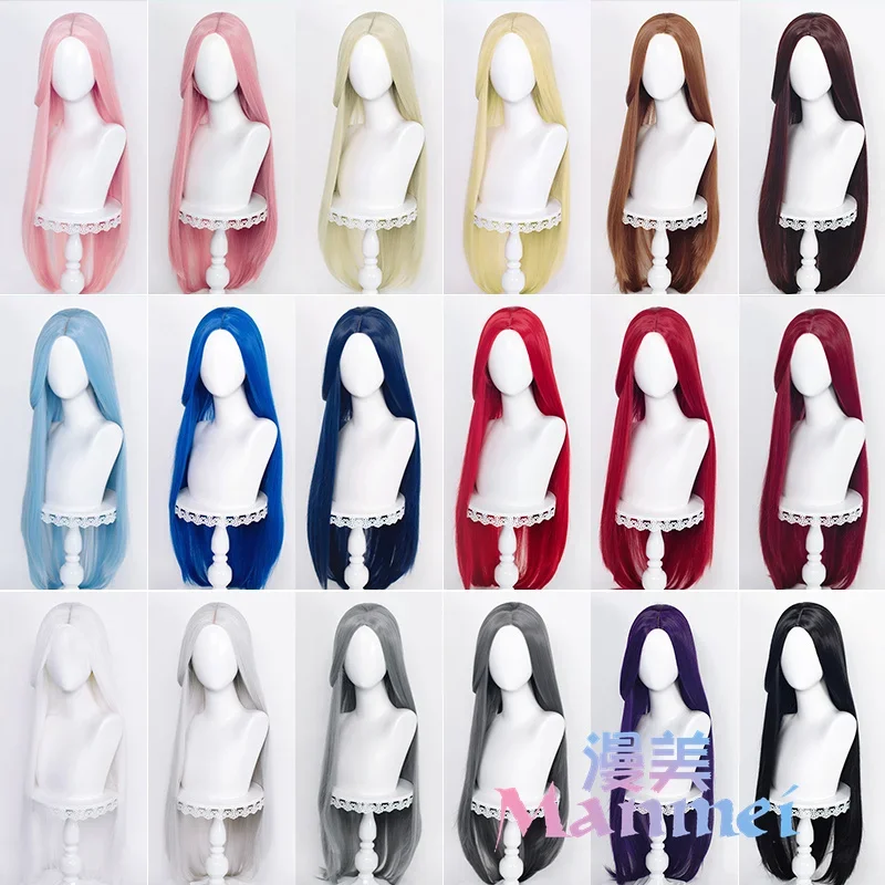 Mid-Length-1m-Straight-100cm-Multi-color-Hairstyle-Versatile-Cos-Wig ...