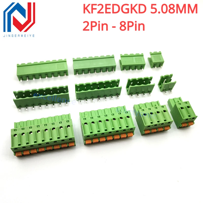2sets-2EDG-5-08MM-Spring-loaded-screw-free-terminal-2EDGKDP-5-08mm-plug ...
