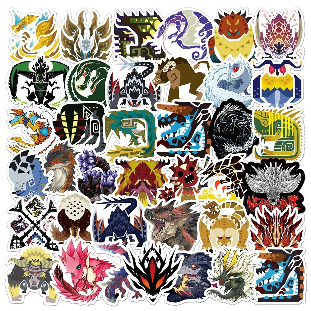 50pcs-Monster-Hunter-Cartoon-Game-Graffiti-Decals-Sticker-Laptop ...