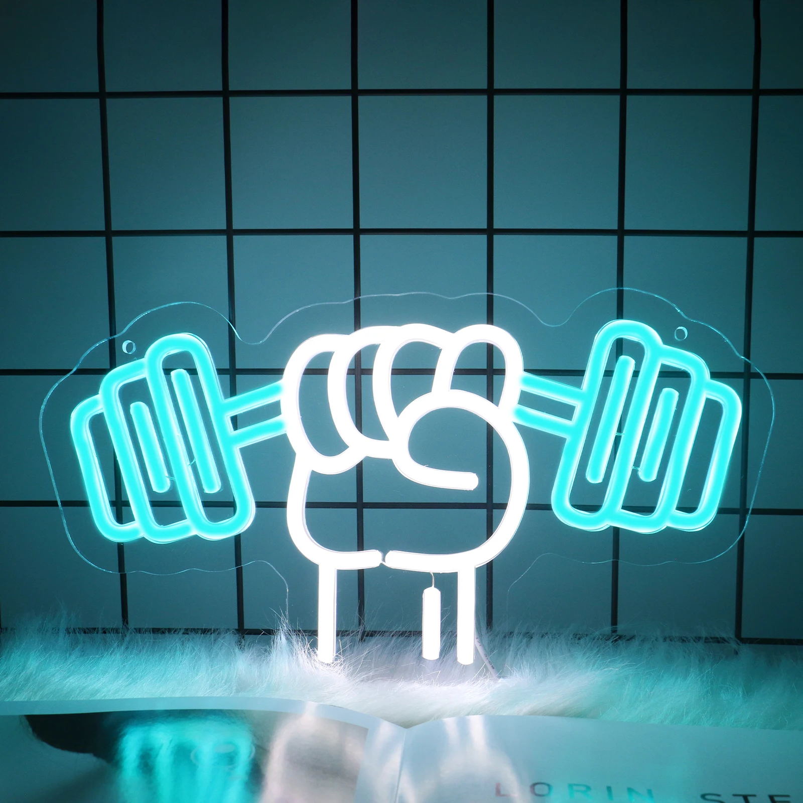Barbell-Weightlifting-Neon-Sign-Dumbbell-LED-Light-Gym-Wall-Decoration ...