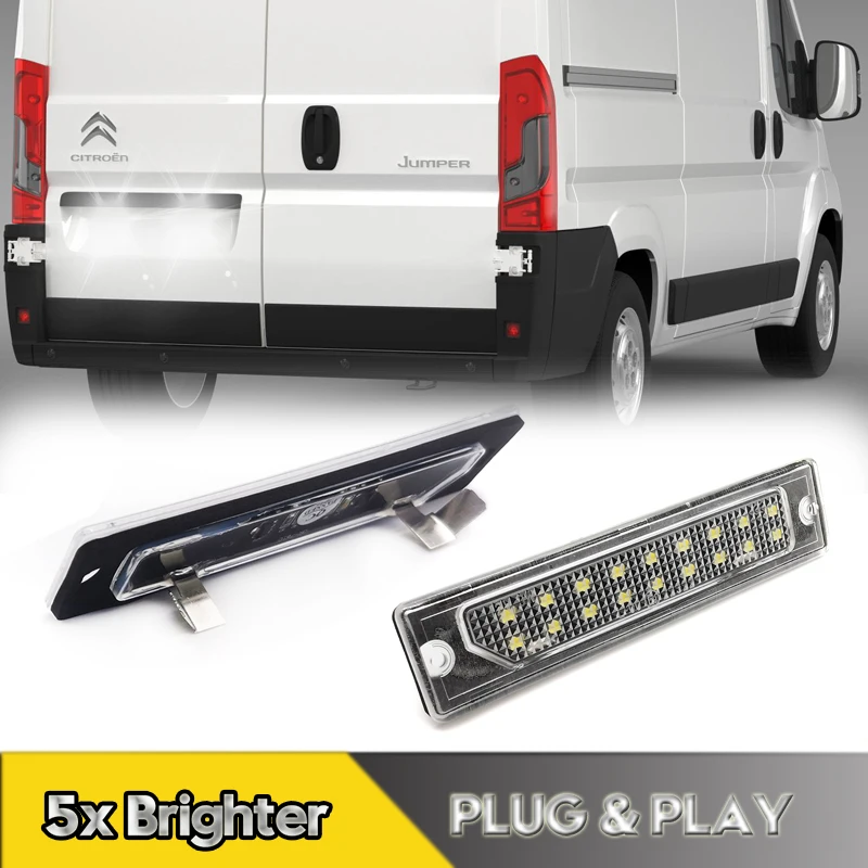 2Pcs-Canbus-LED-Number-License-Plate-Lights-Lamps-For-Peugeot-Boxer ...