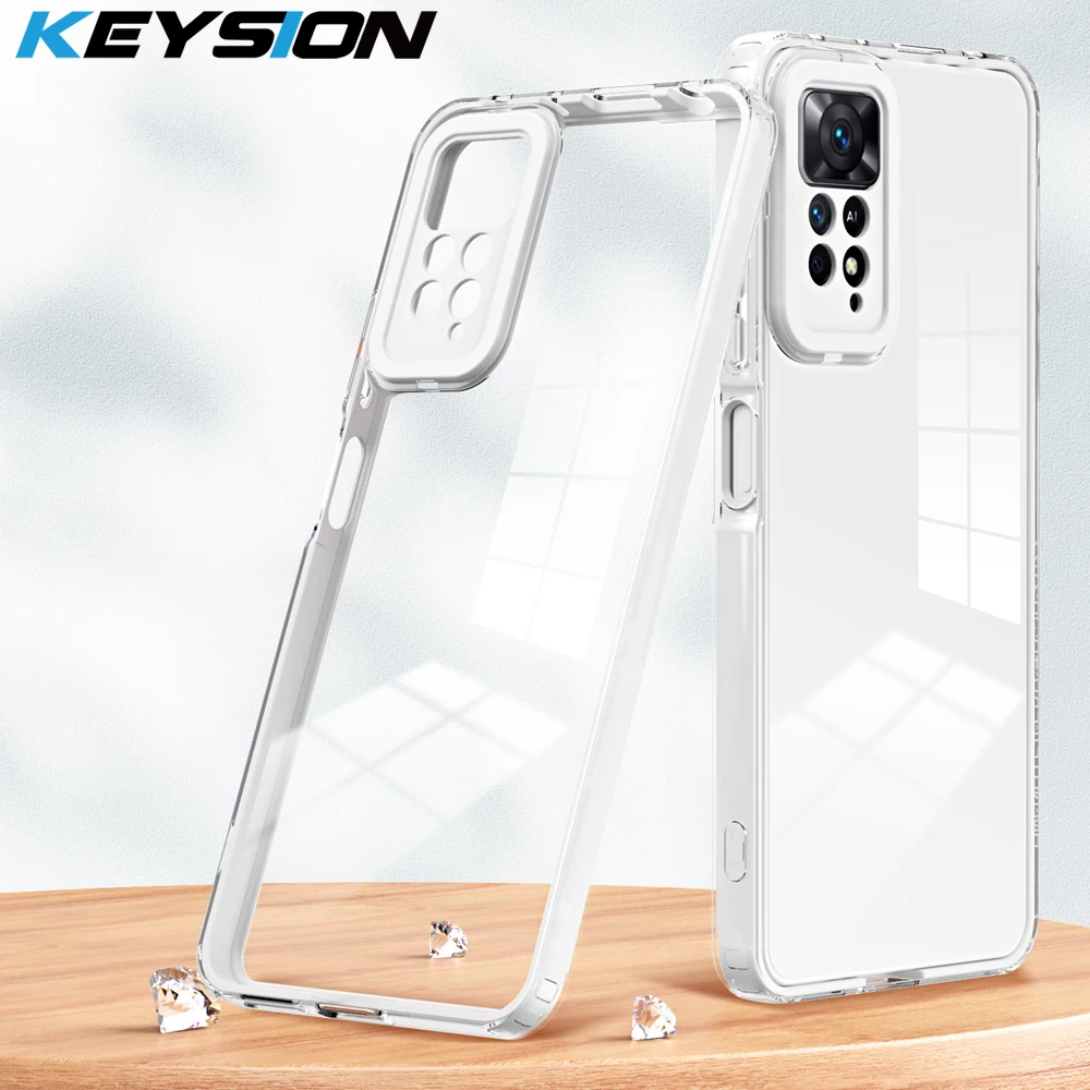 KEYSION-Shockproof-Clear-Case-for-Redmi-Note-11-Pro-5G-11S-Global ...