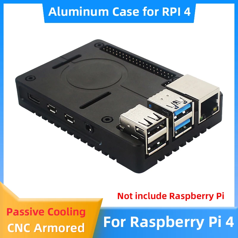 Raspberry-Pi-4-Aluminum-Alloy-Case-CNC-Armored-Shell-Passive-Cooling ...