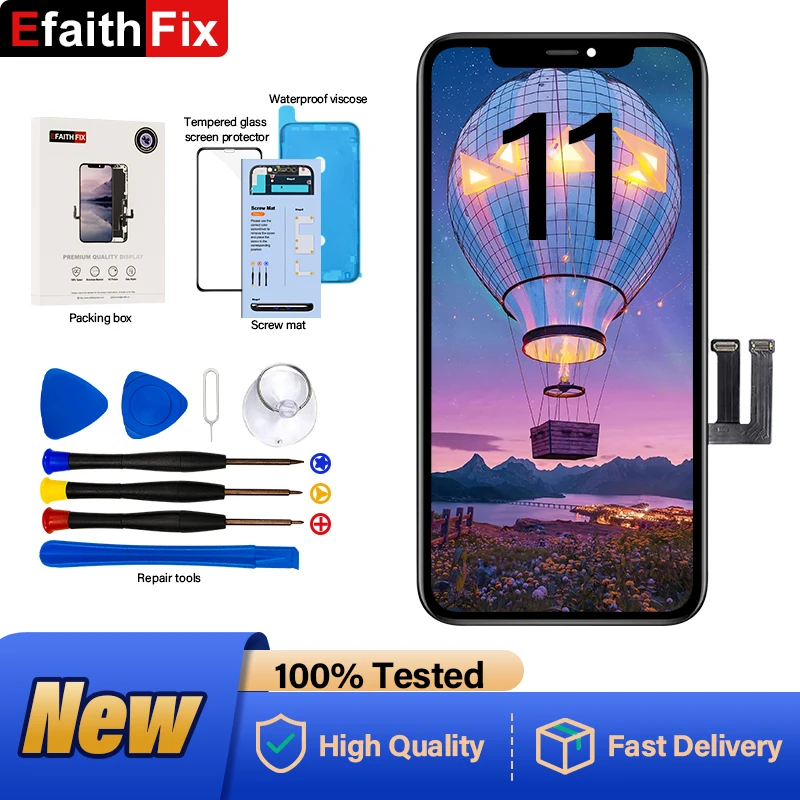 EFAITHFIX-Reemplazo-de-pantalla-LCD-para-iPhone-11-montaje-de-6-1-pulgadas-digitalizador-de ...