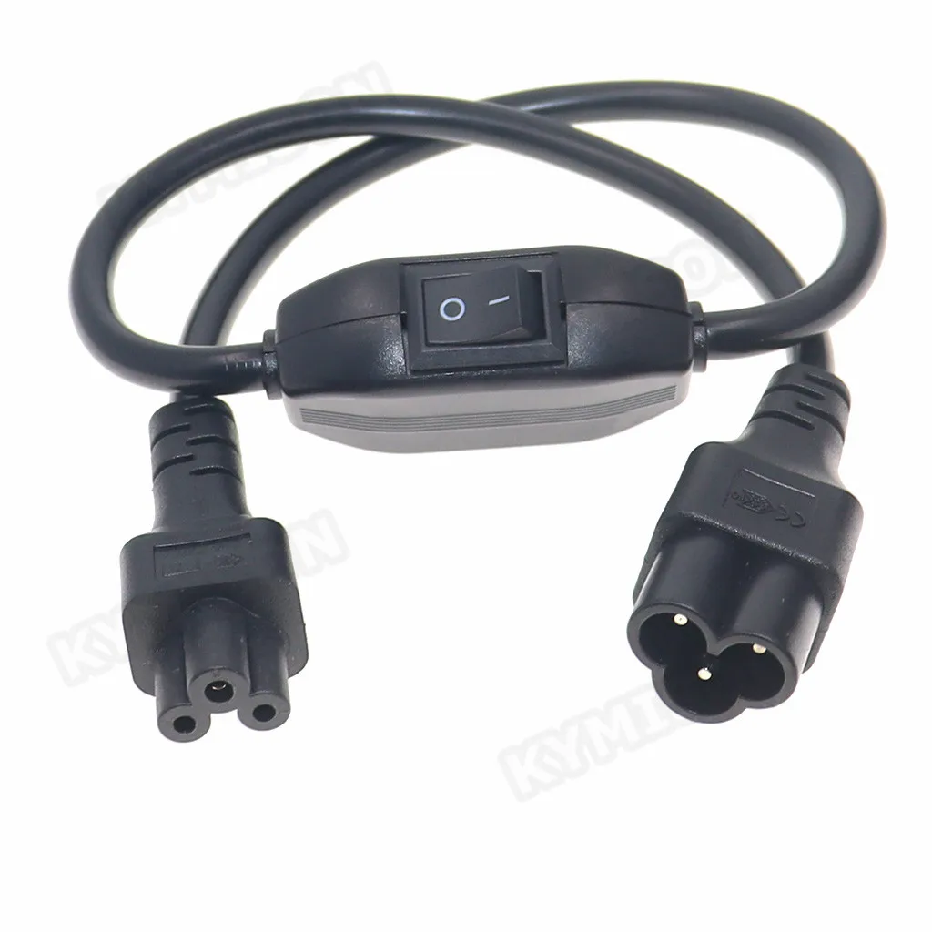C6-C5 Extension Power Cord, IEC 320 C5 Female to C6 Male with 10A On ...
