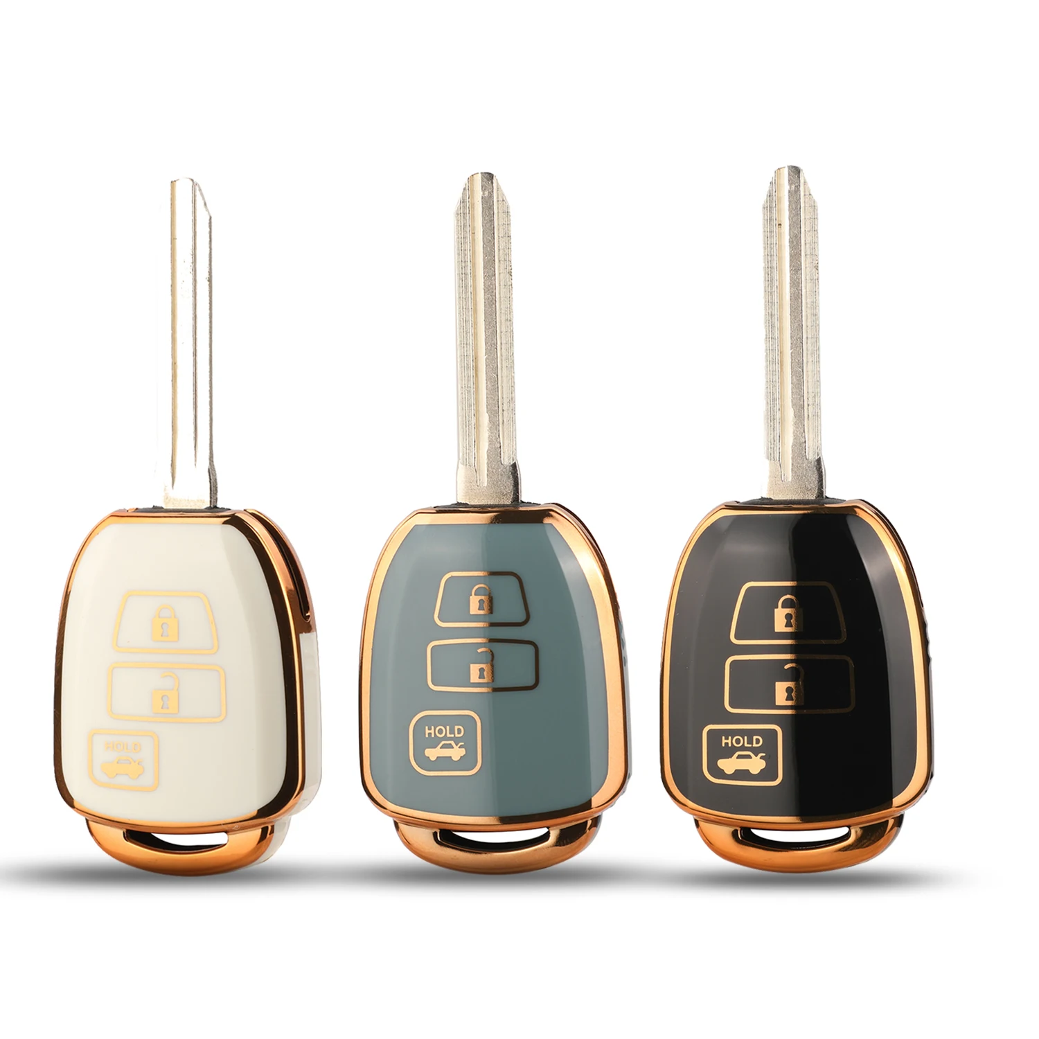 jingyuqin-3buttons-Remote-TPU-Car-Key-Shell-Case-Fob-For-Toyota-Tacoma ...