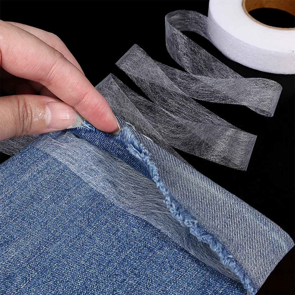 60M-Double-side-Non-woven-Adhesive-Fabric-PA-Interlining-Clothes-Iron-DIY-Accessories-Hem-Tape ...