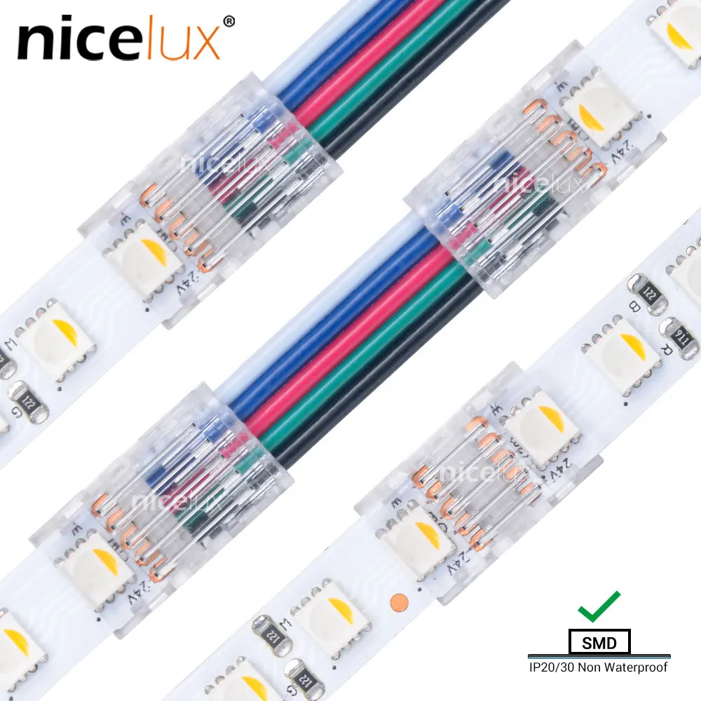 LED-Light-Strip-Connectors-5pin-8mm-Non-Waterproof-Wire-Connector-For ...
