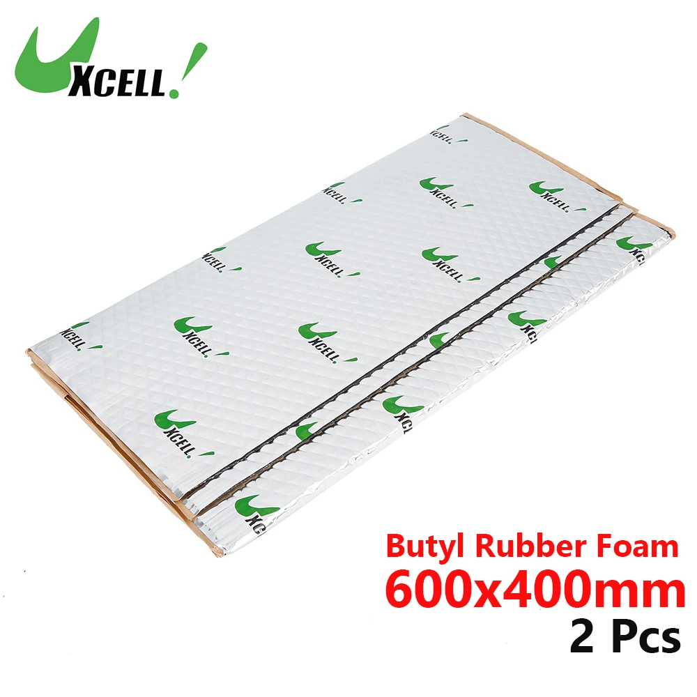 Uxcell 2pcs 600x400cm Car Sound Deadener Heat Insulation Mat Butyl ...