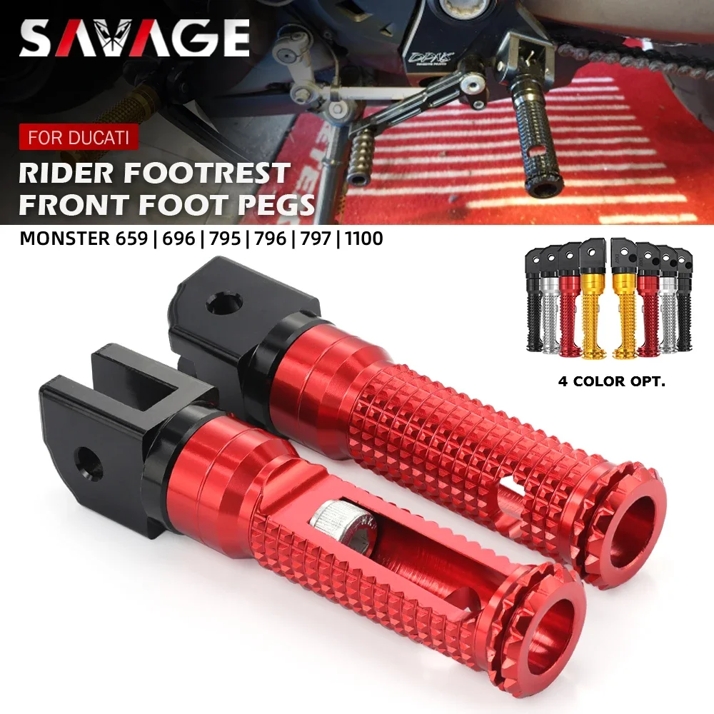 Rider-Passenger-Footrest-Foot-Pegs-For-DUCATI-MONSTER-659-696-795-796 ...