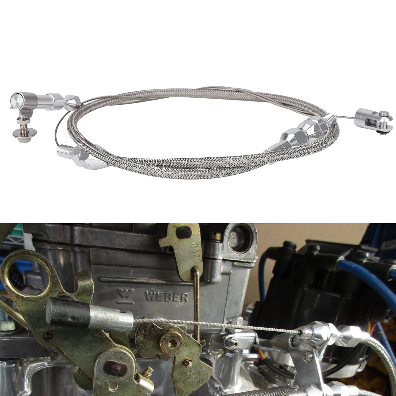 24-36-inch-Throttle-Gas-Cable-Kit-Stainless-Steel-Braided-For-97-07 ...