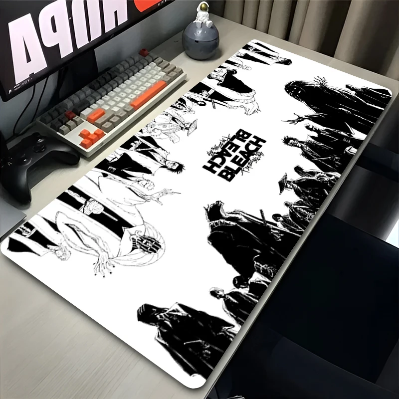 900x400 Cool Extended Desk Mat Laptop Black And White Keyboard Rug ...