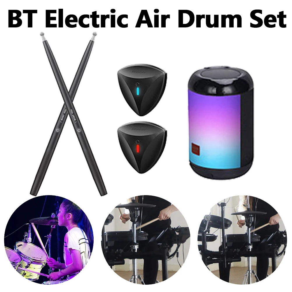 BT-Electric-Air-Drum-Set-Portable-Air-Electronic-Drum-with-Drumsticks ...