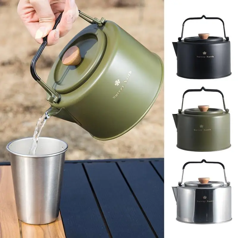 1L-Camping-Kettle-Stainless-Steel-Camping-Teapot-Outdoor-Coffee-Pot ...