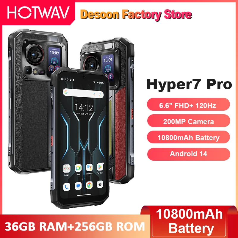 HOTWAV-Hyper-7-Pro-Rugged-Phone-Dimensity-7050-5G-200MP-Android-14-6-6 ...