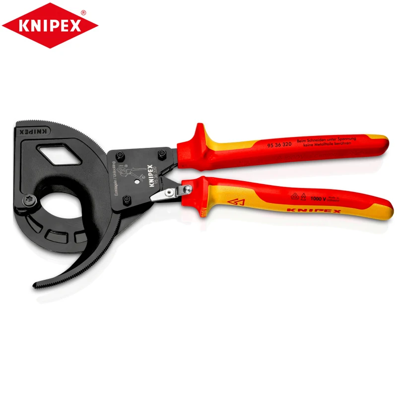 KNIPEK 95 36 320 Cable Cutter Three Stage Drive Ratchet Cable Cutter ...