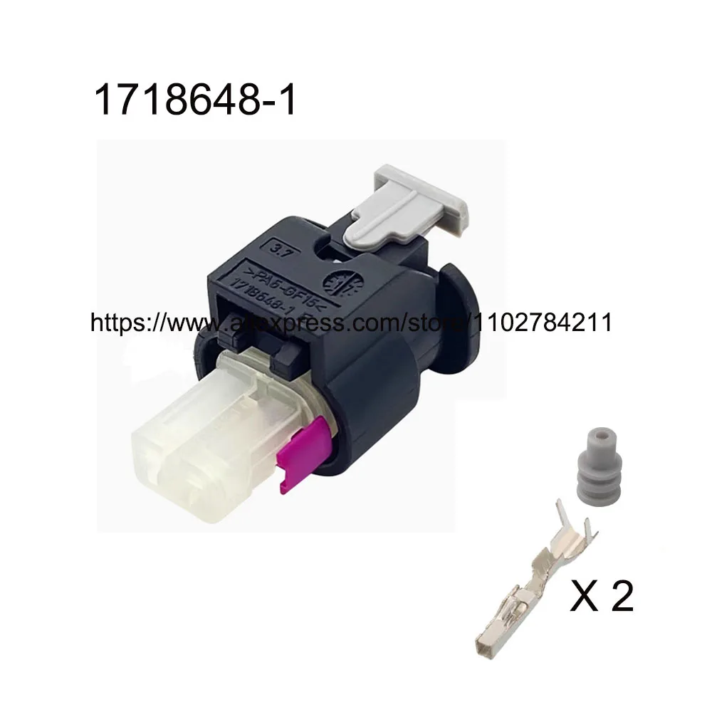 200SET-1718648-1-auto-Waterproof-connector-terminal-2-pin-automotive ...