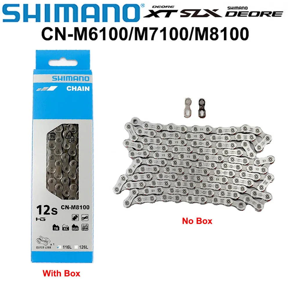 SHIMANO-DEORE-CN-M6100-XT-M8100-SLX-M7100-DEORE-M6100-Chain-12s-MTB ...