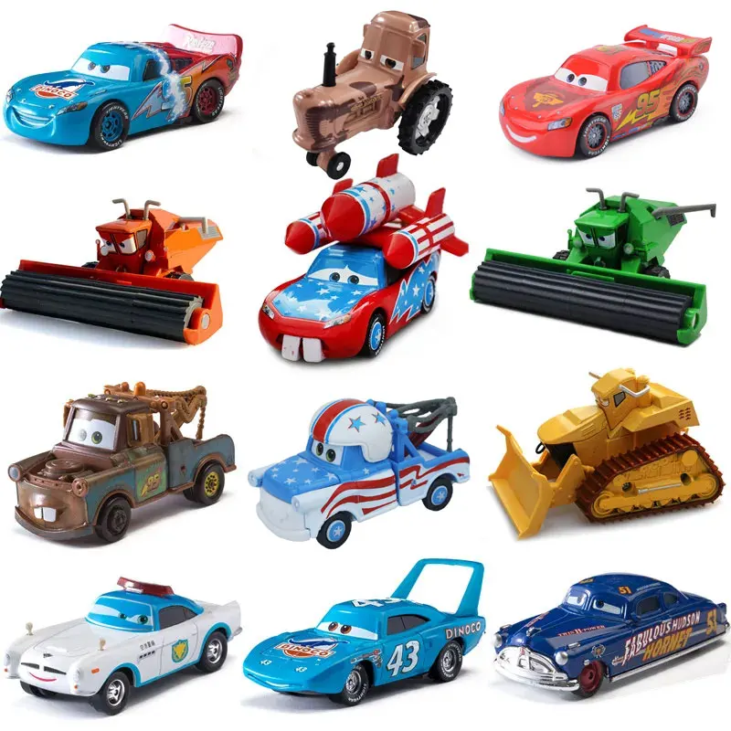 Disney-Pixar-Cars-Lightning-McQueen-Cow-Tractor-Mater-Frank-Bulldozer ...