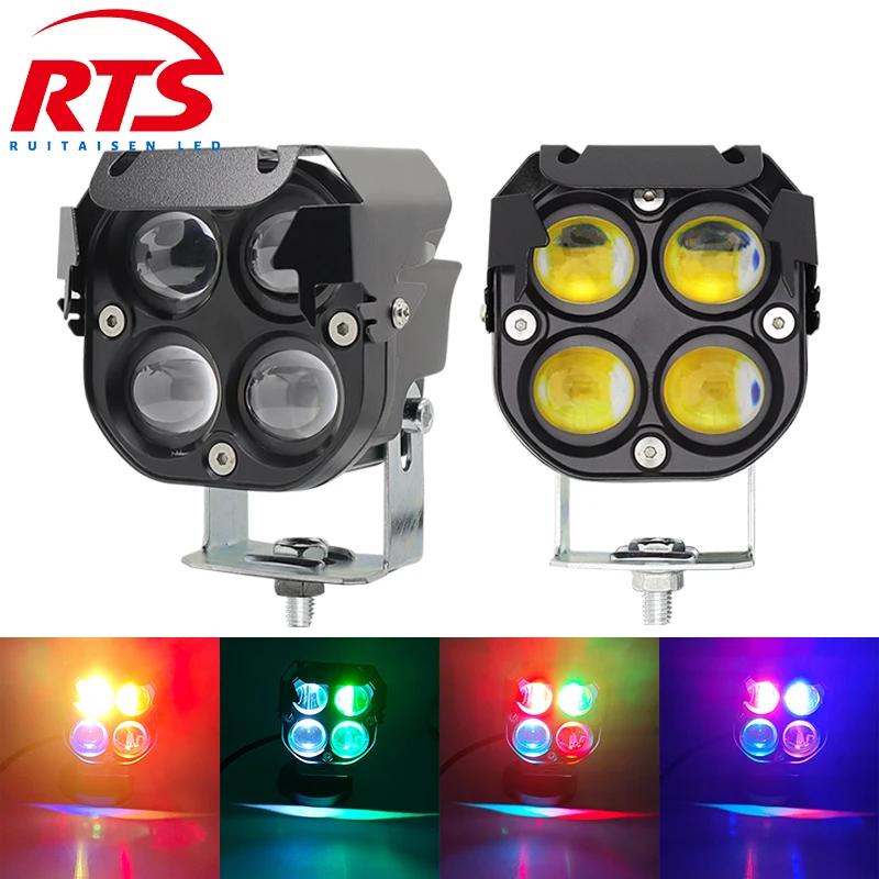 3-Inch-40W-RGB-LED-Work-Light-6000K-Spot-Beam-Lightings-Square-Working ...