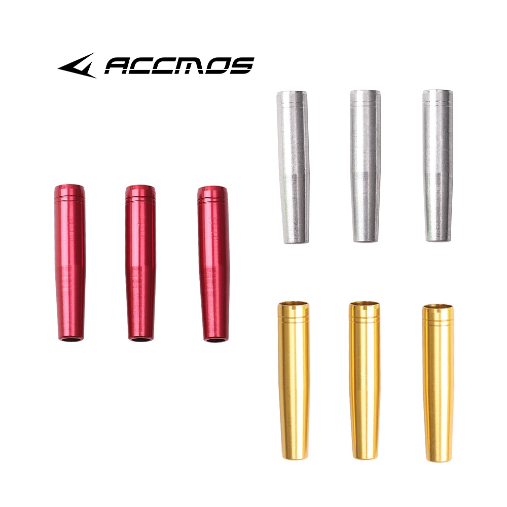 6/12/20pcs OD8mm 5/16inch Aluminum Arrow Insert Size S and L For Wooden ...