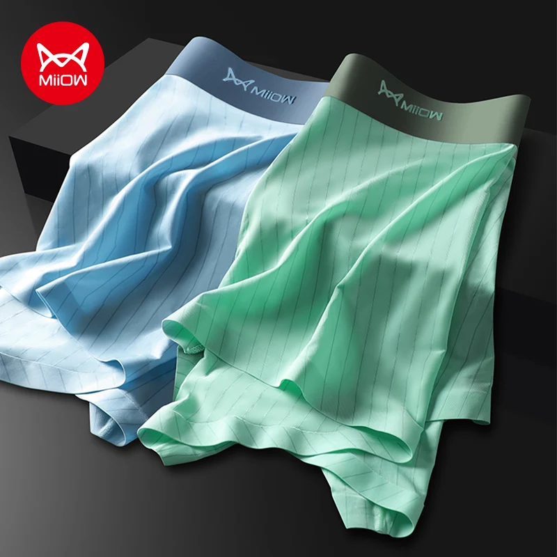 MiiOW-2Pcs-Hot-Sale-Nylon-Sexy-Men-Underpants-Boxers-Shorts-Ice-Silk ...