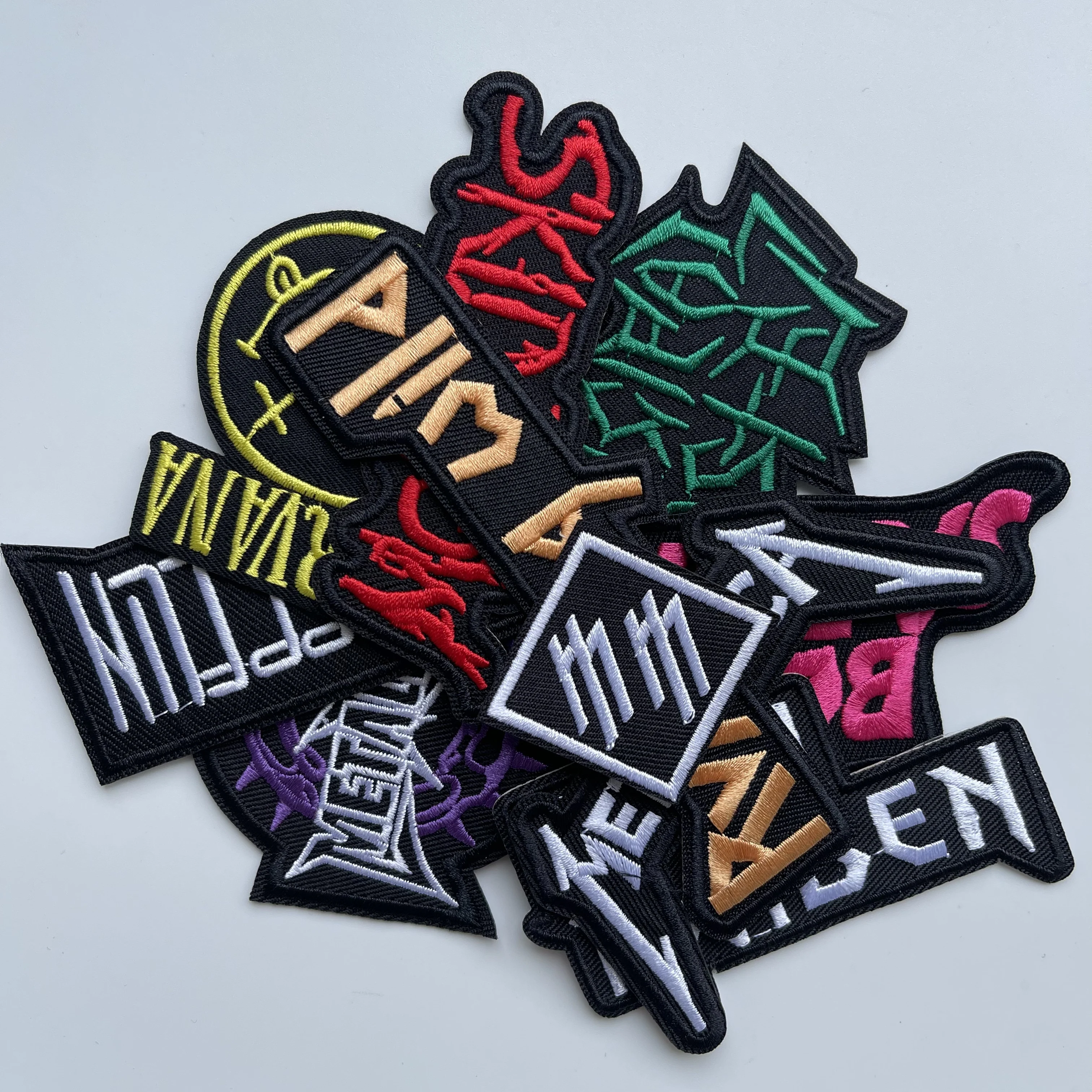 10 PCS Music Band Patch Iron on Patches Rock Embroidered for Clothing ...