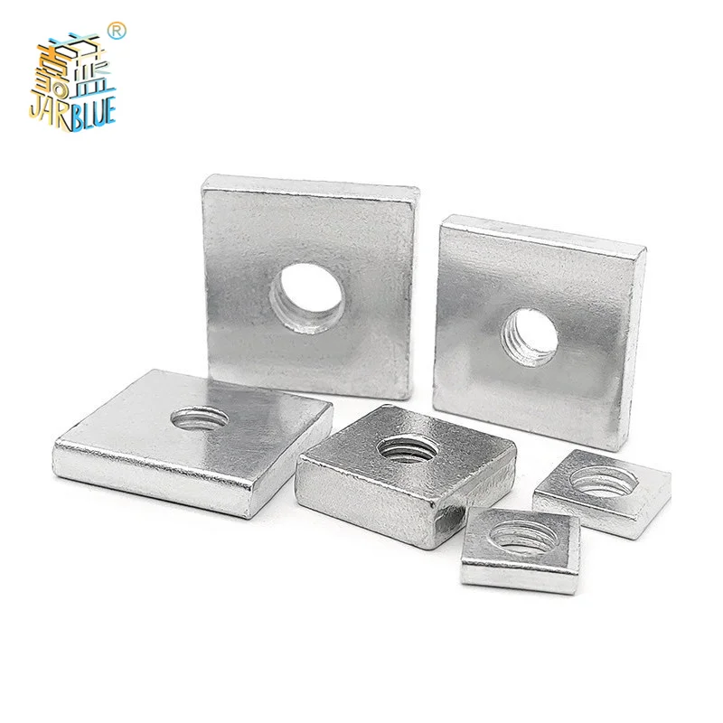 10-50pcs-Square-Nut-M3-M4-M5-M6-M8-Zinc-Plated-Carbon-Steel-Thin ...