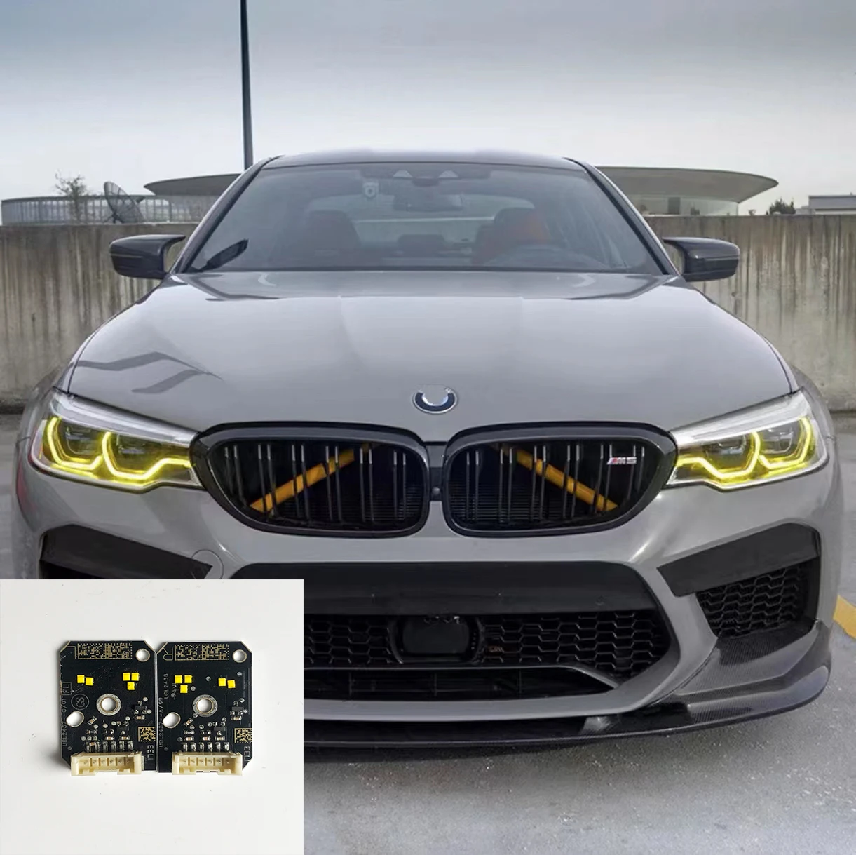 Yellow-Lemon-DRL-Daytime-Lights-LED-Board-For-2019-BMW-5-Series-G30-G31 ...