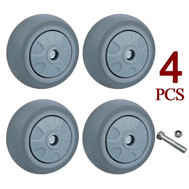 4pcs Caster Wheels Heavy Duty Carrier Industrial Heavy Duty Wheel 75 ...