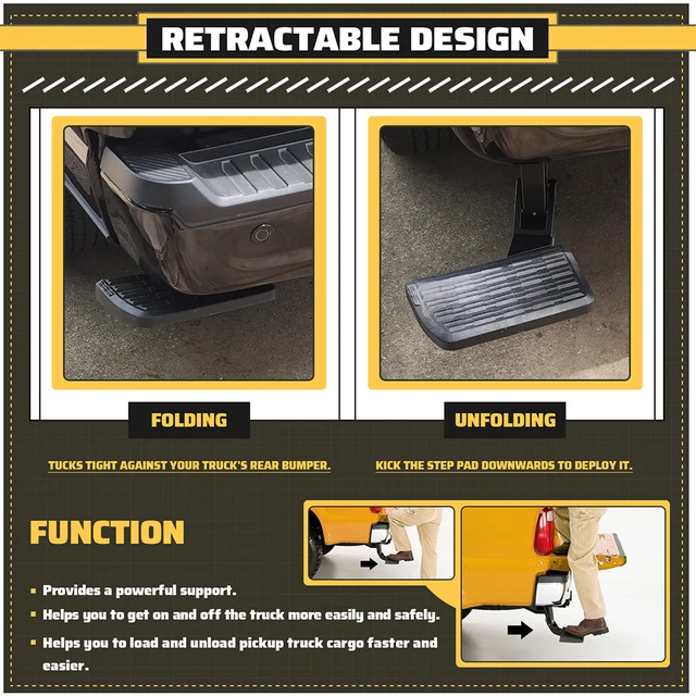 Retractable Truck Bumper Step Retractable Truck Bed Step For Ford F150 ...