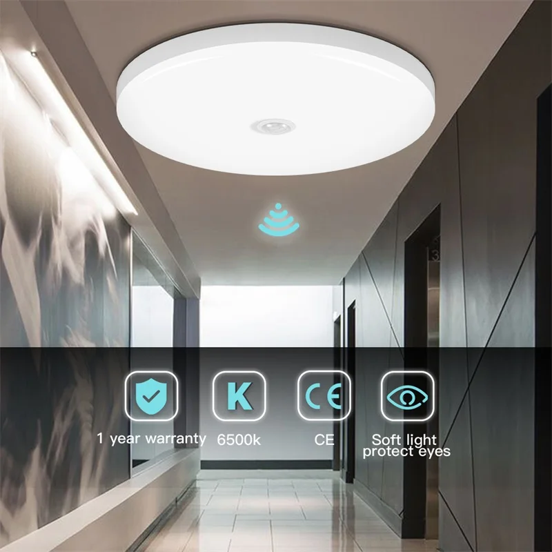 LED-Ceiling-Lamp-Motion-Sensor-Light-12-15-20-30-40W-220V-Led-Ceiling ...