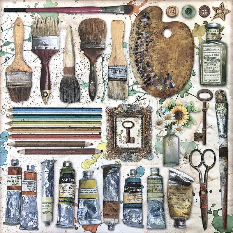 Retro-oil-paintbrush-stickers-Scrapbooking-Stickers-Decorative-Sticker ...
