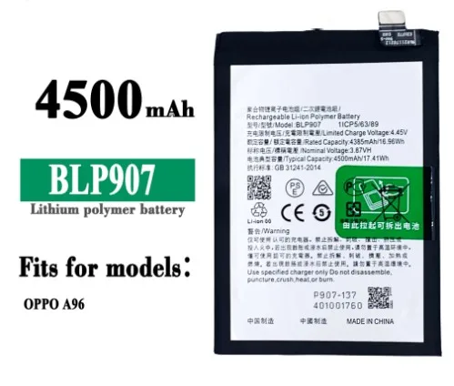 New Battery 4500mah Blp907 Battery For Oppo / Blp907 4500mah Phone ...