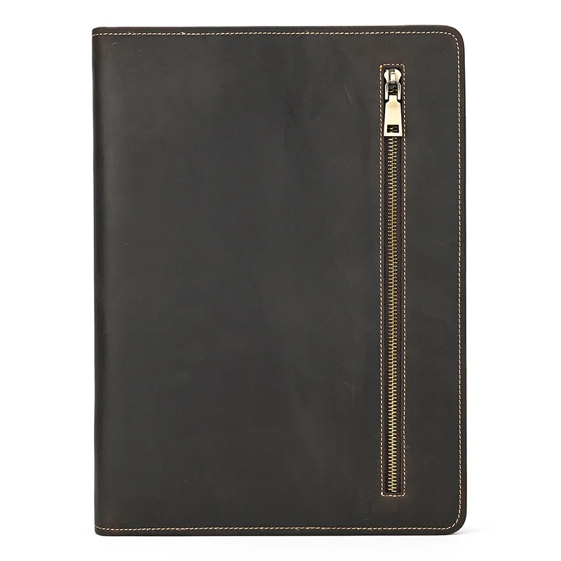 AIGUONIU-Genuine-Leather-A4-Size-Ring-Planner-with-4-Holes-Binder-Retro ...