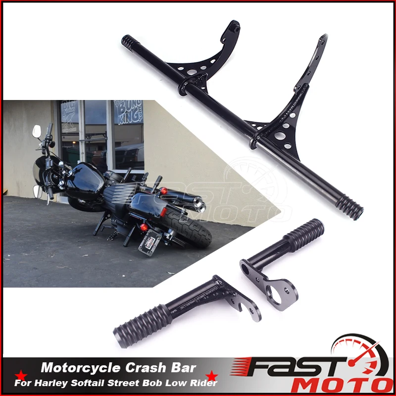 Motorcycle-Highway-Crash-Bar-For-Harley-Softail-Street-Bob-Low-Rider ...
